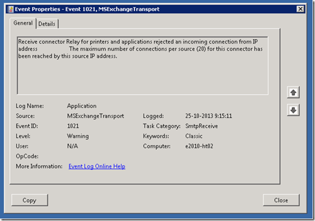 Maximum number of concurrent connections has exceeded a limit | Jaap Wesselius