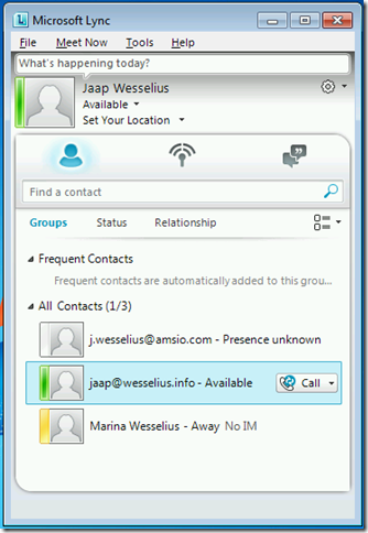 Lync Client – Presence unknown | Jaap Wesselius