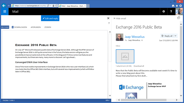 Exchange 2016 Public Preview | Jaap Wesselius