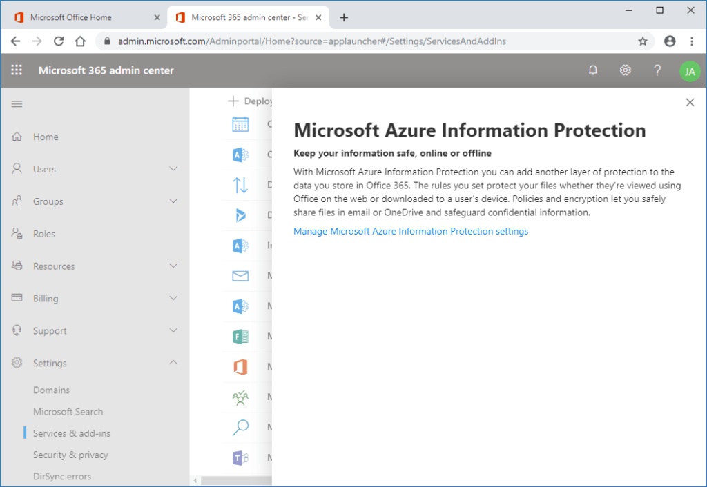 Enable Azure information Protection | Jaap Wesselius